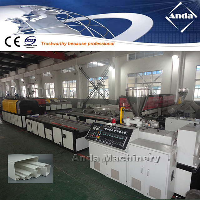 UPVC profile production line for electrical trunking cable duct U ...